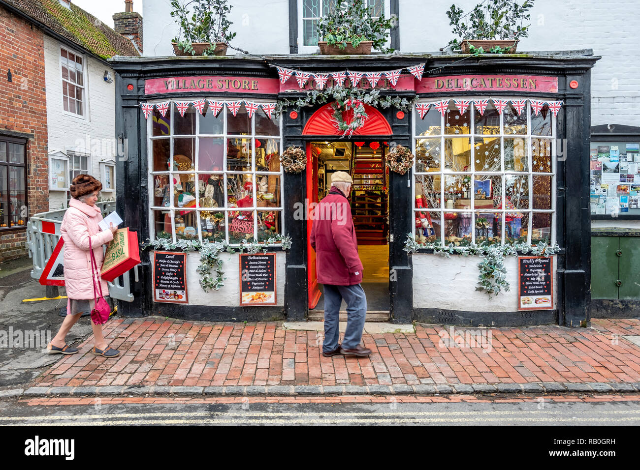 The Sussex village of Alfriston Stock Photo - Alamy
