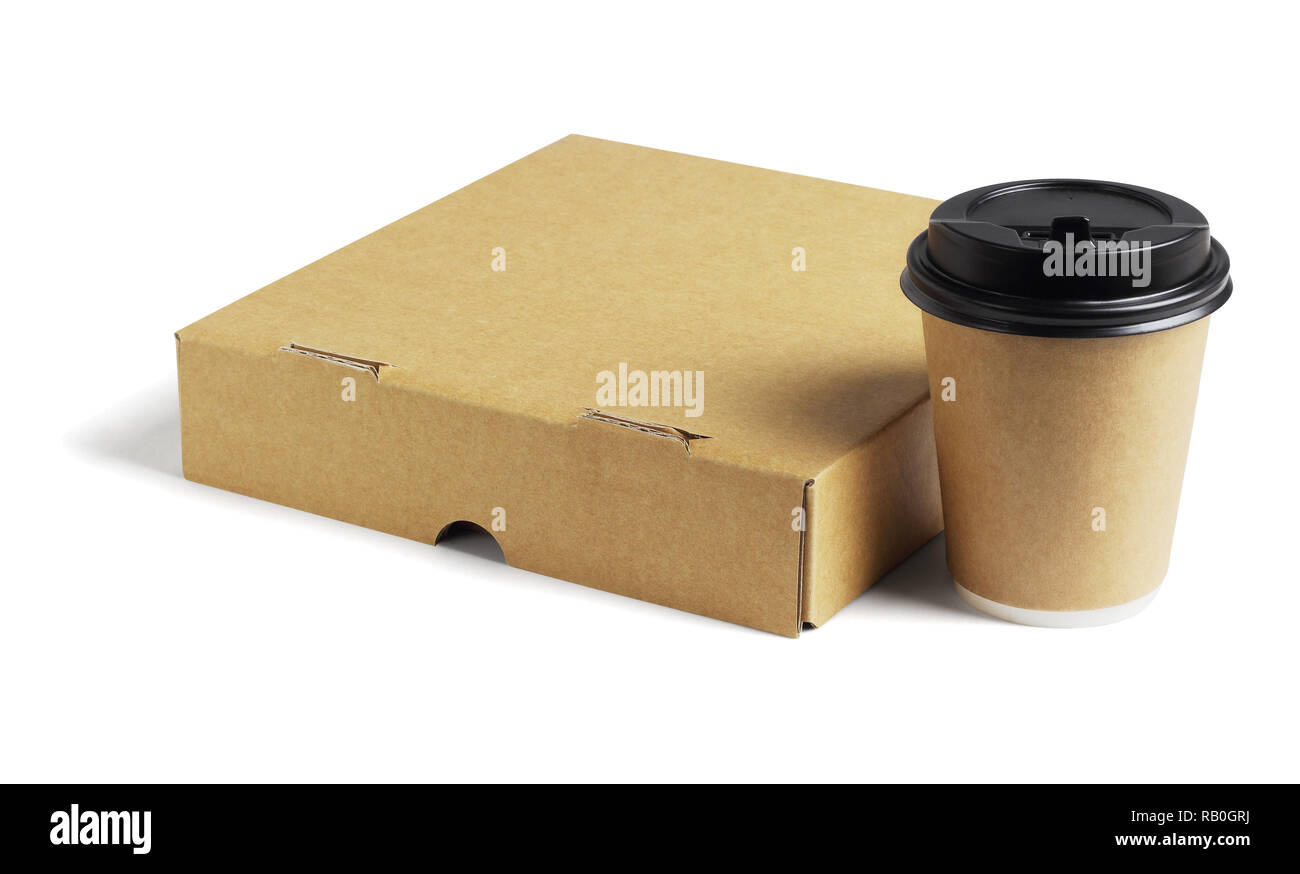 Pizza coffee food delivery Cut Out Stock Images & Pictures - Alamy