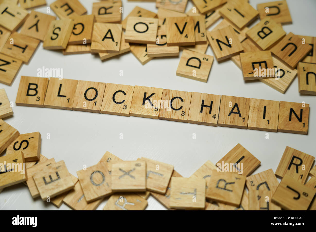 blockchain letters concept Stock Photo - Alamy