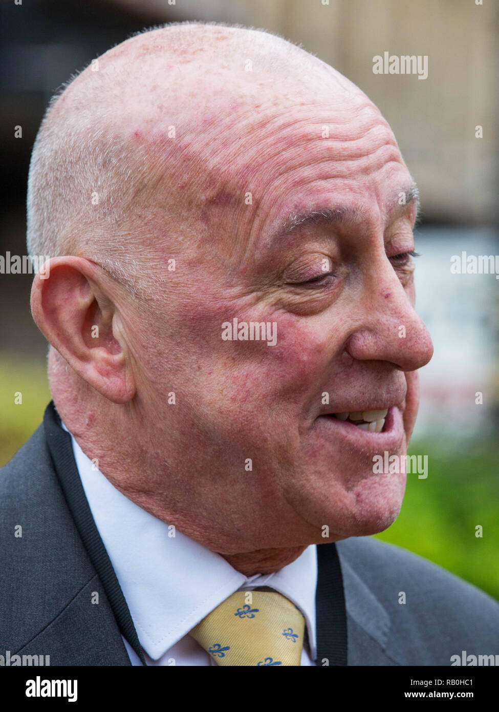 Conservative Lord Hayward being interviewed on College Green ...