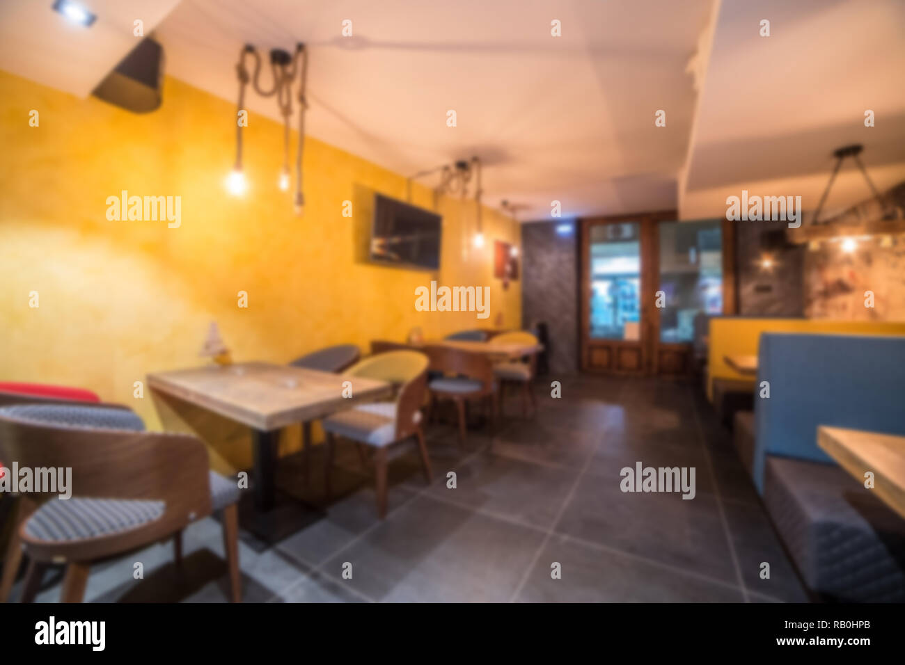 Blurred modern coffee shop for use as background. Cafe restaurant ...