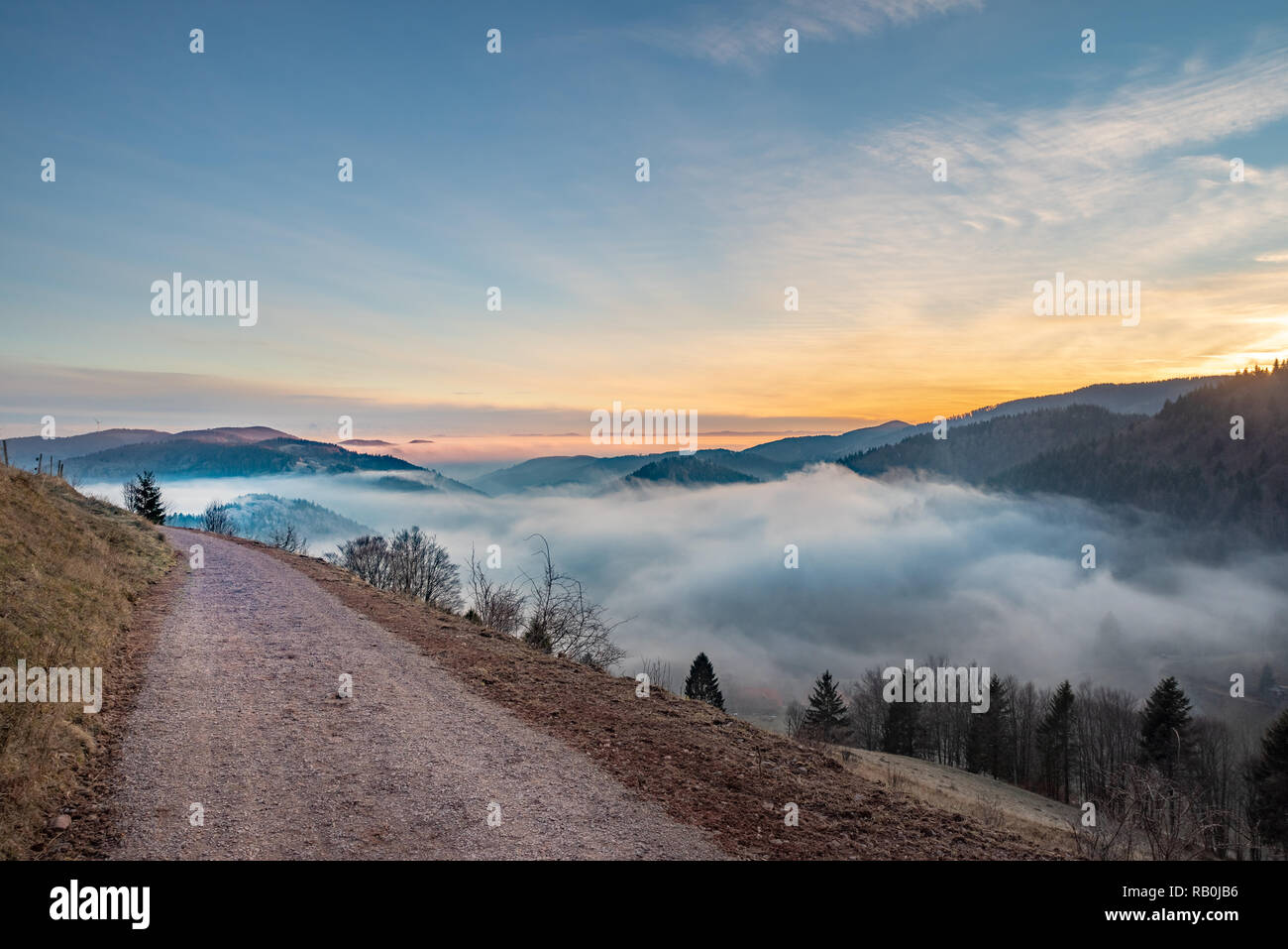 hiking around teh magic Belchen in the south of germany Stock Photo - Alamy