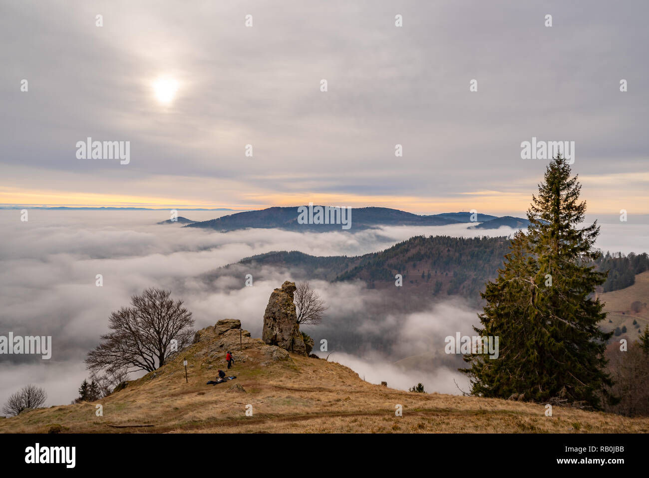 hiking around teh magic Belchen in the south of germany Stock Photo - Alamy