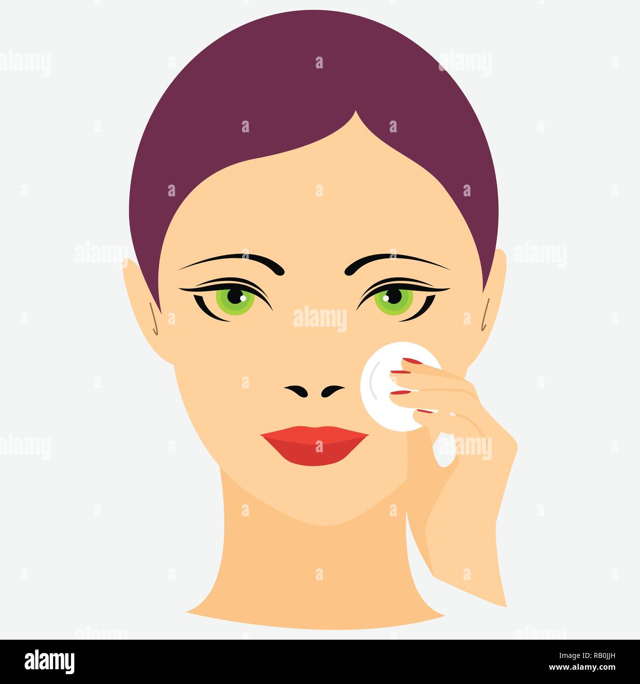 Hand wiping face Stock Vector Images - Alamy