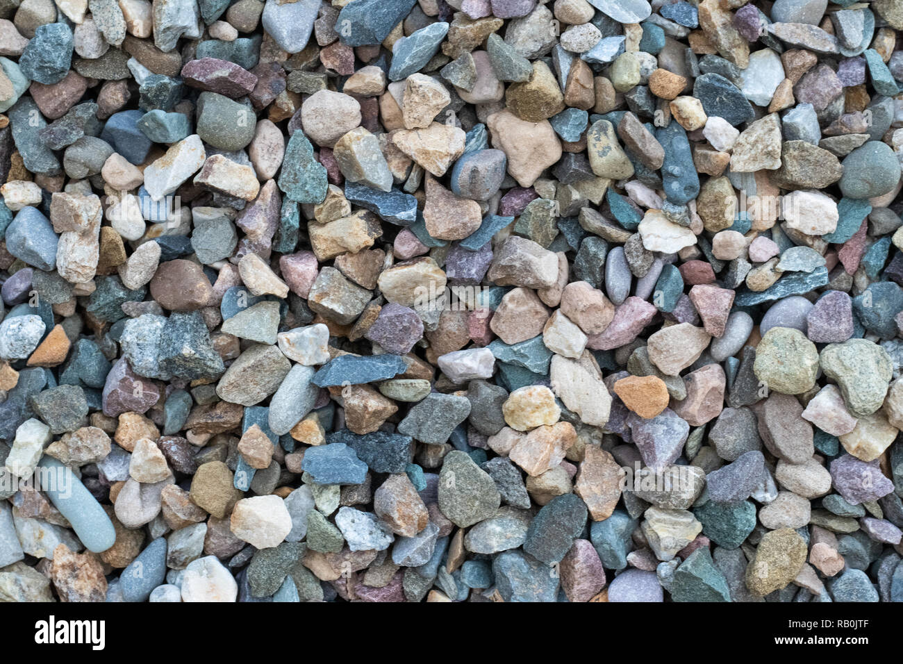 Crushed stone texture, multi color small stone, background Stock Photo ...