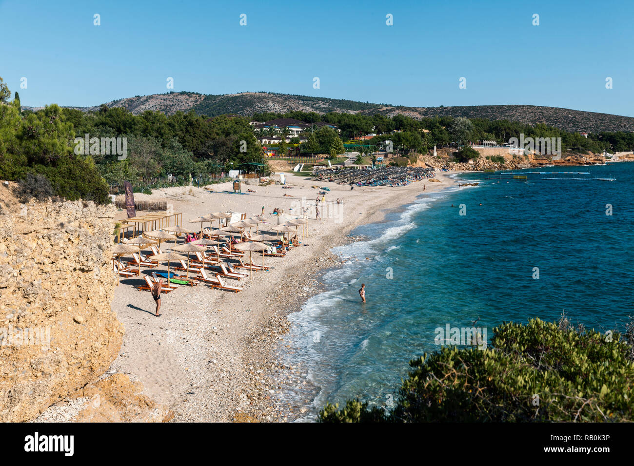 Small beach in Greece on the island of Thassos Stock Photo - Alamy
