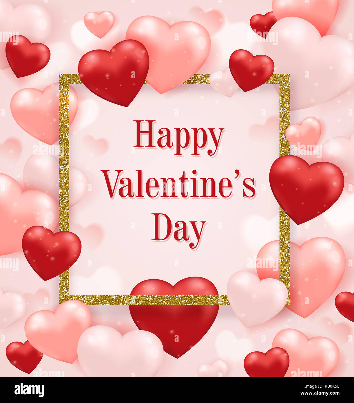 Decorative festive background for Valentine's day with red and pink ...