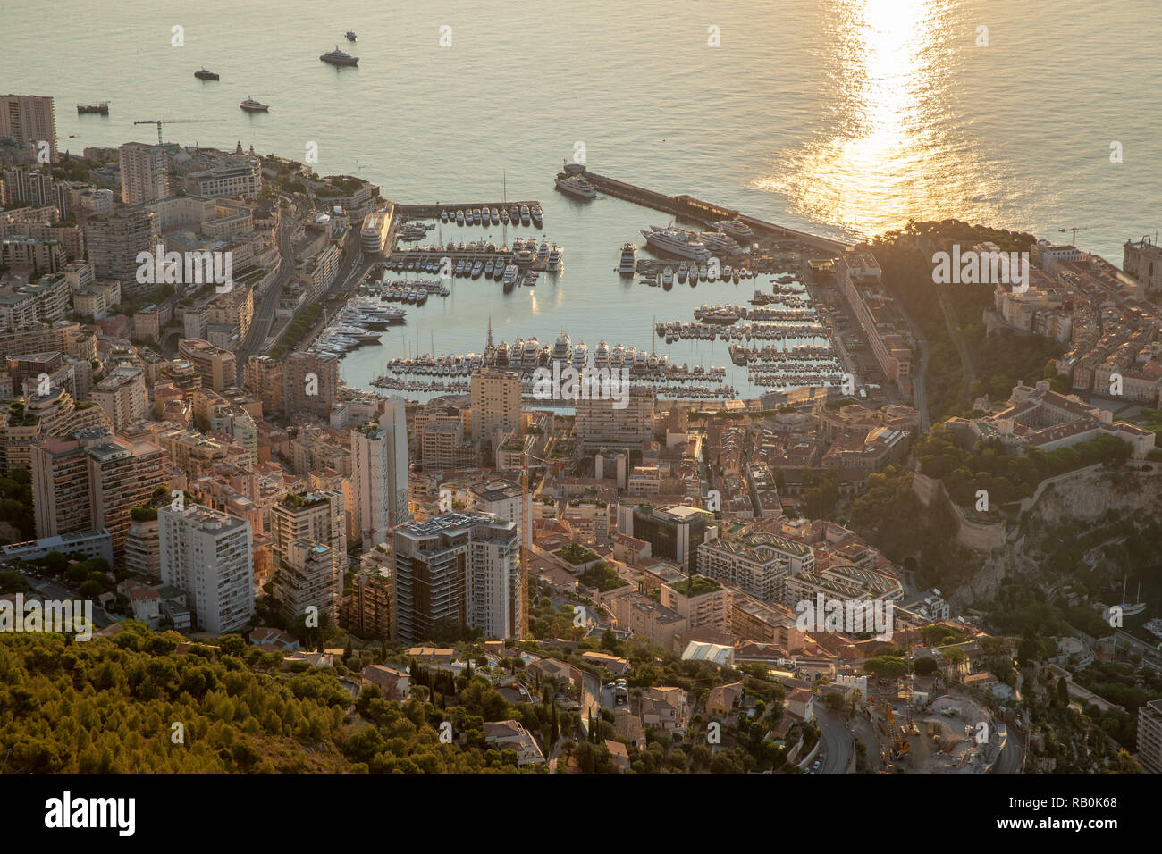 Oceanographic museum aerial view monaco ville hi-res stock photography ...