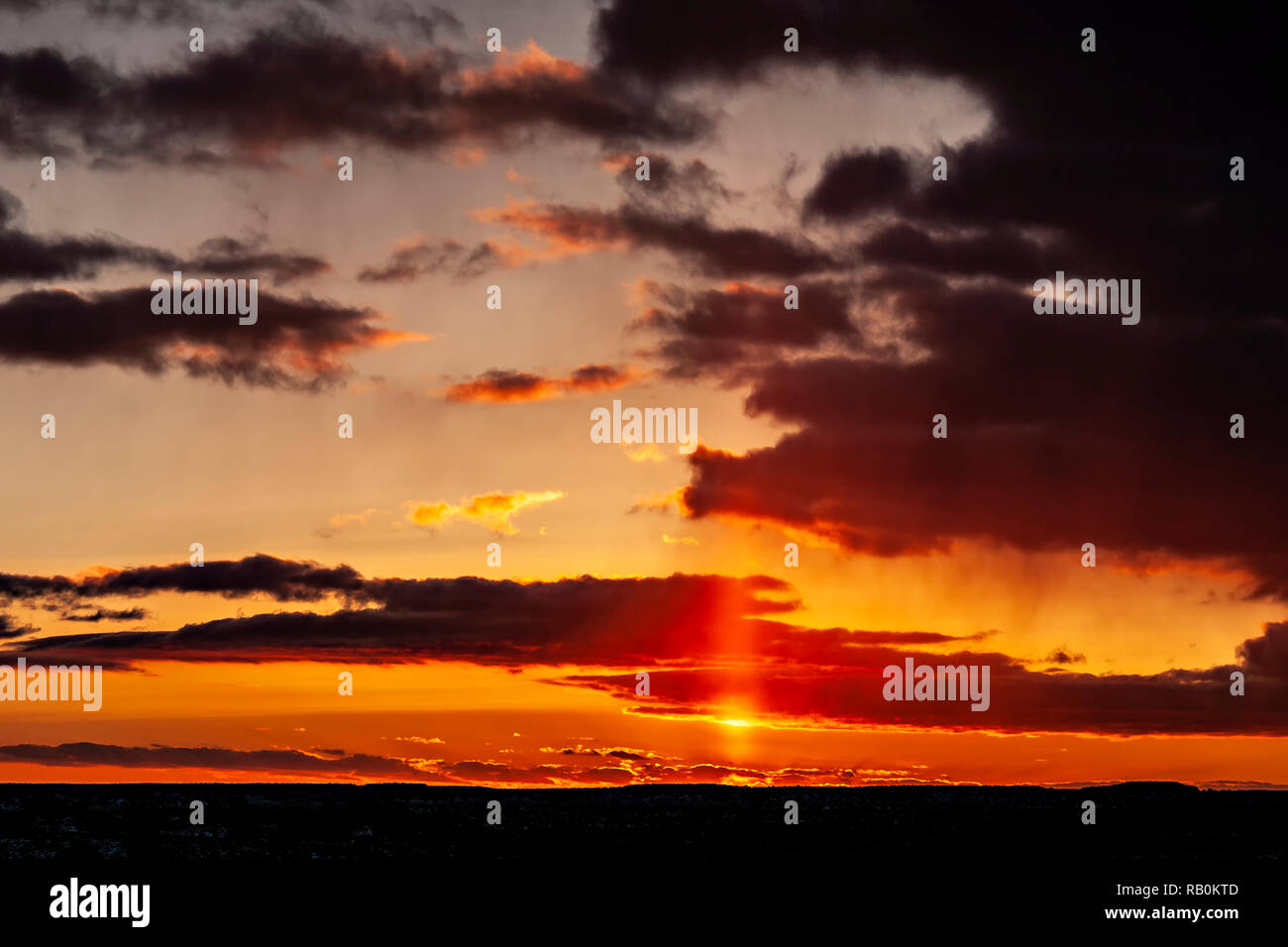 Red Clouds at Sunrise Stock Photo - Alamy