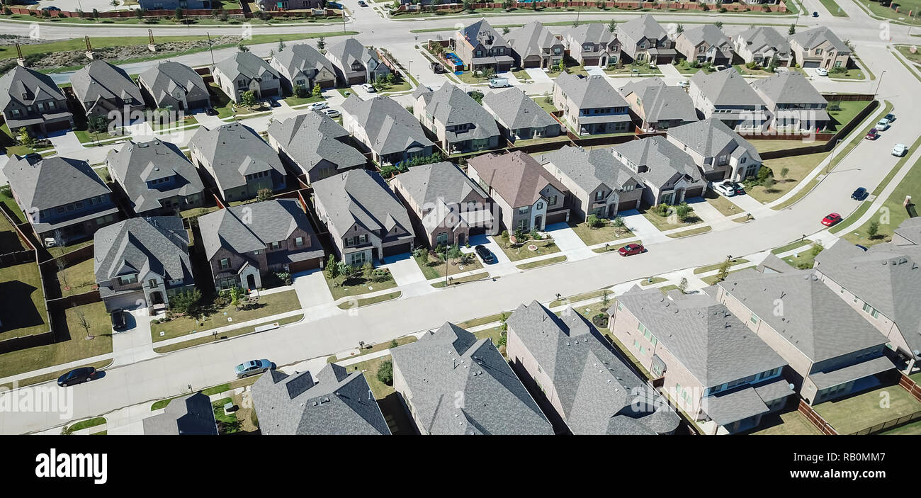 Dallas house suburban aerial hi-res stock photography and images - Alamy