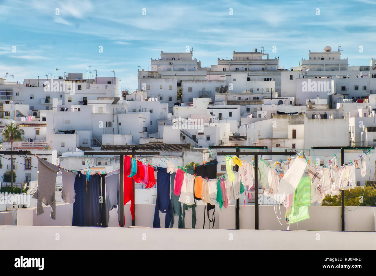 Roof clothes hanging hi-res stock photography and images - Alamy