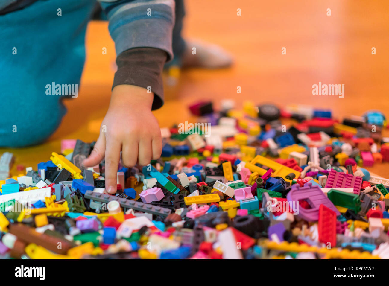 Colourful interlocking plastic bricks hi-res stock photography and ...
