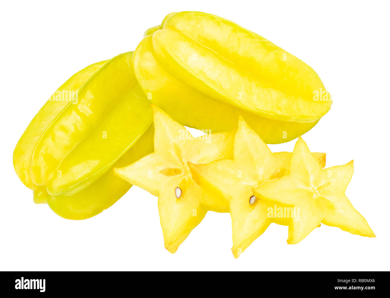 star fruit carambola or star apple ( starfruit ) isolated on white ...