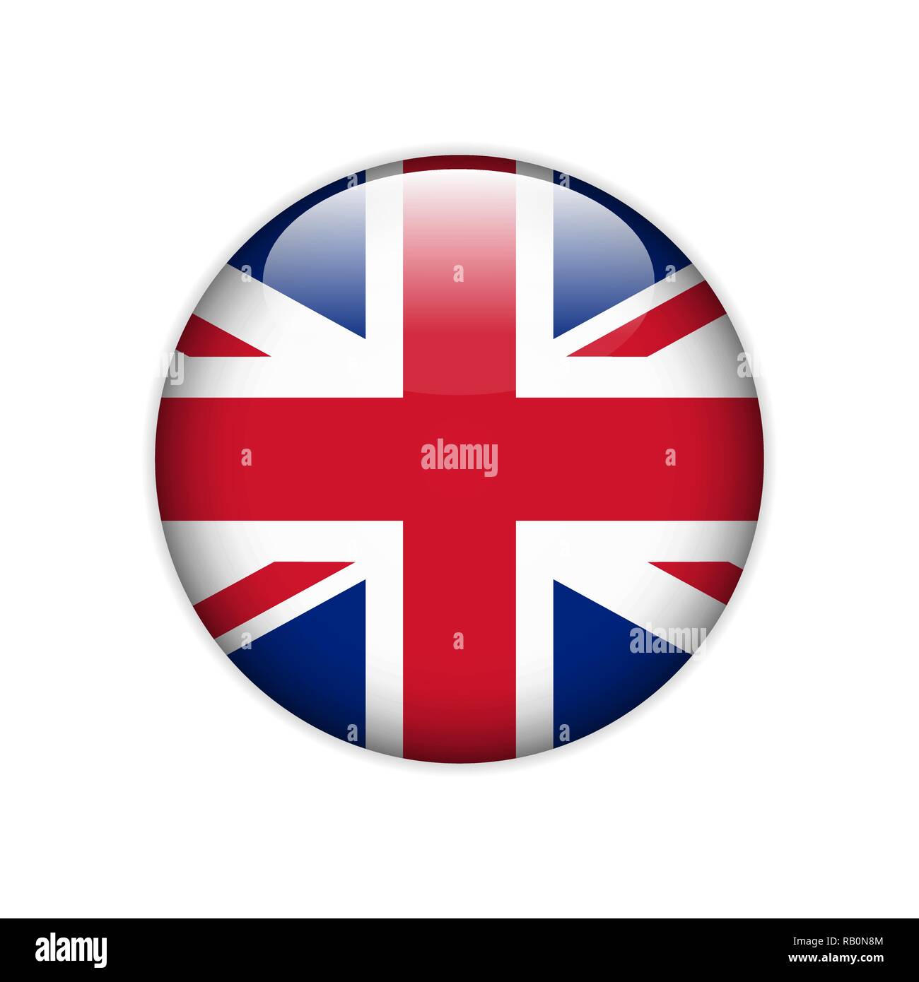 United kingdom flag button Stock Vector Images - Alamy