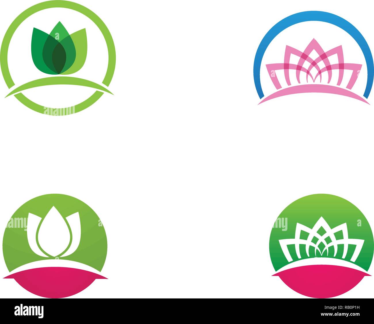 Lotus Flower Sign for Wellness, Spa and Yoga. Vector Illustration Stock ...