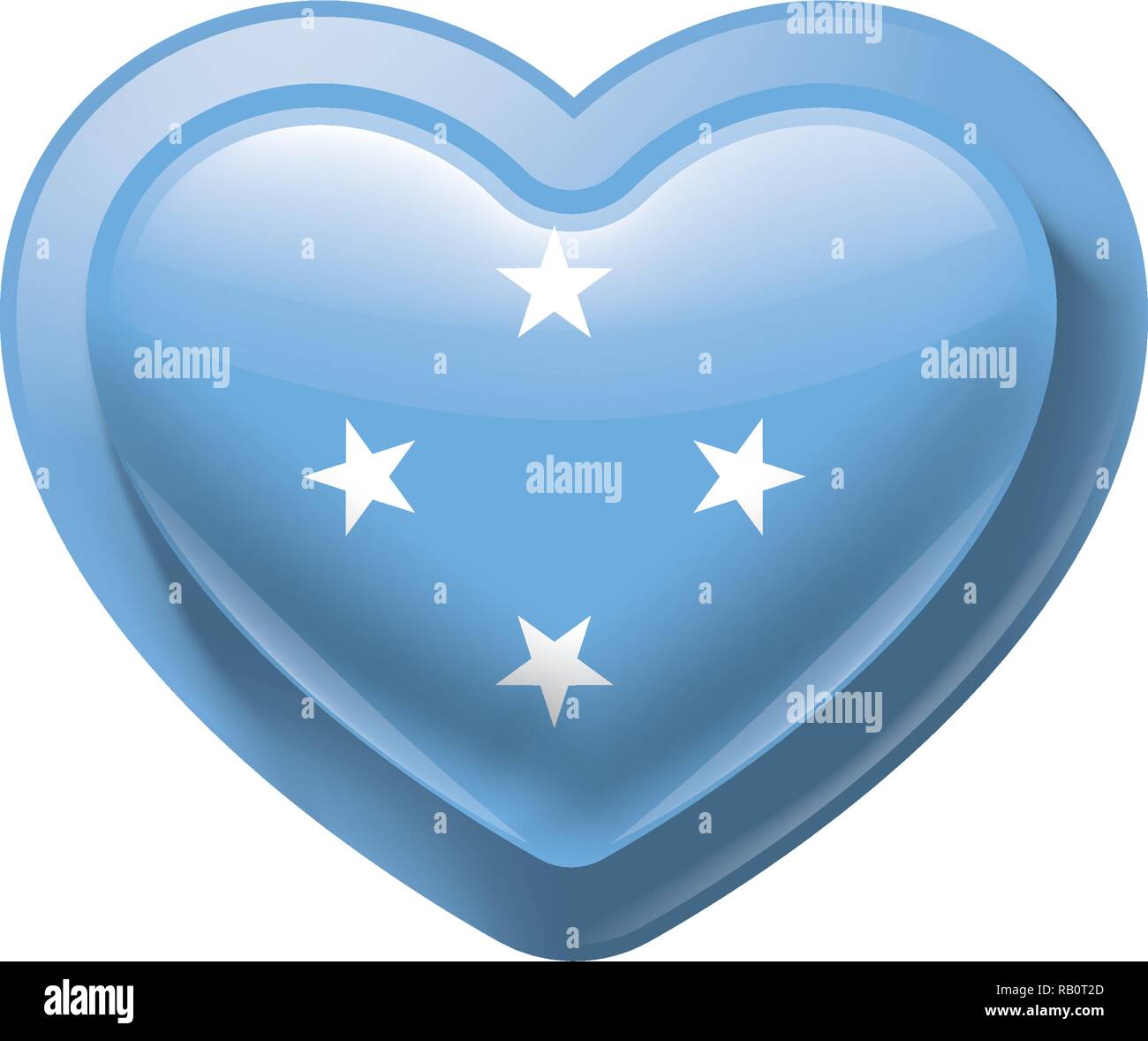 Federated States Micronesia flag, vector illustration on a white ...