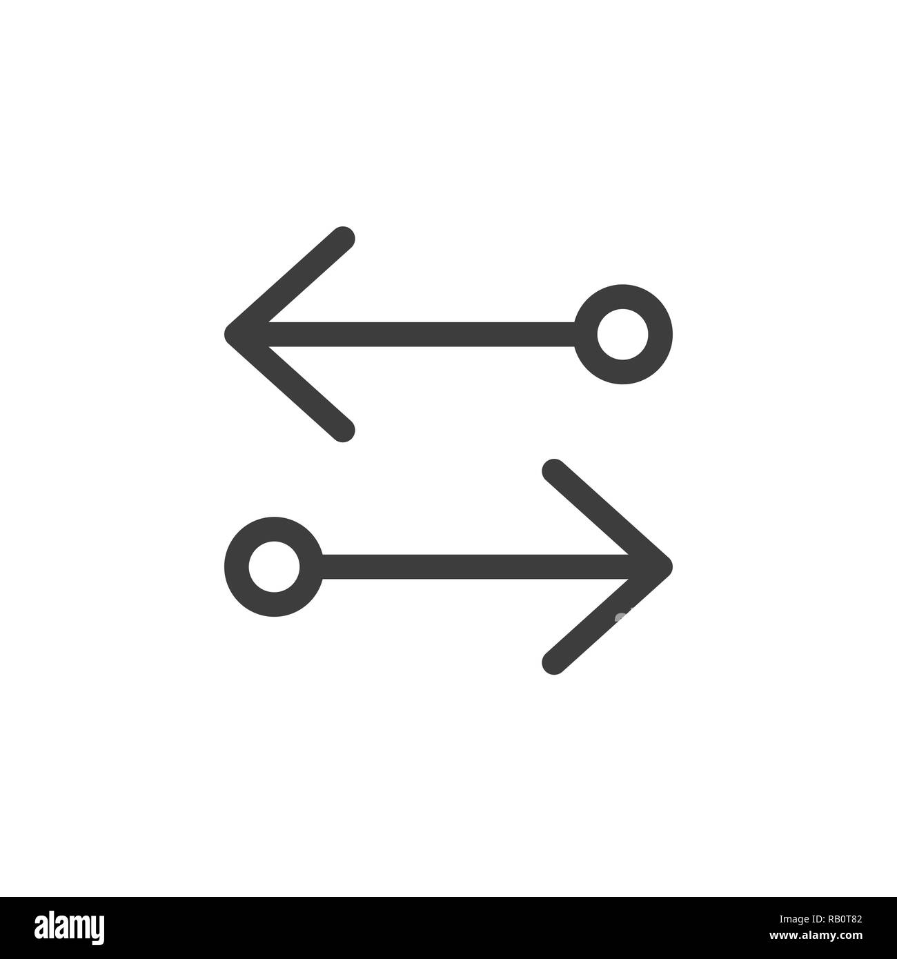 Arrows transfer left and right icon Stock Vector Image & Art - Alamy