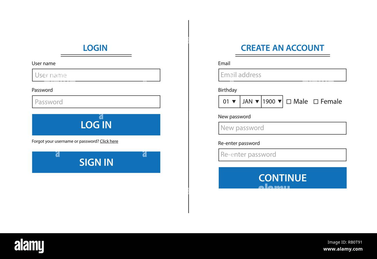 Login signin user Stock Vector Image & Art - Alamy