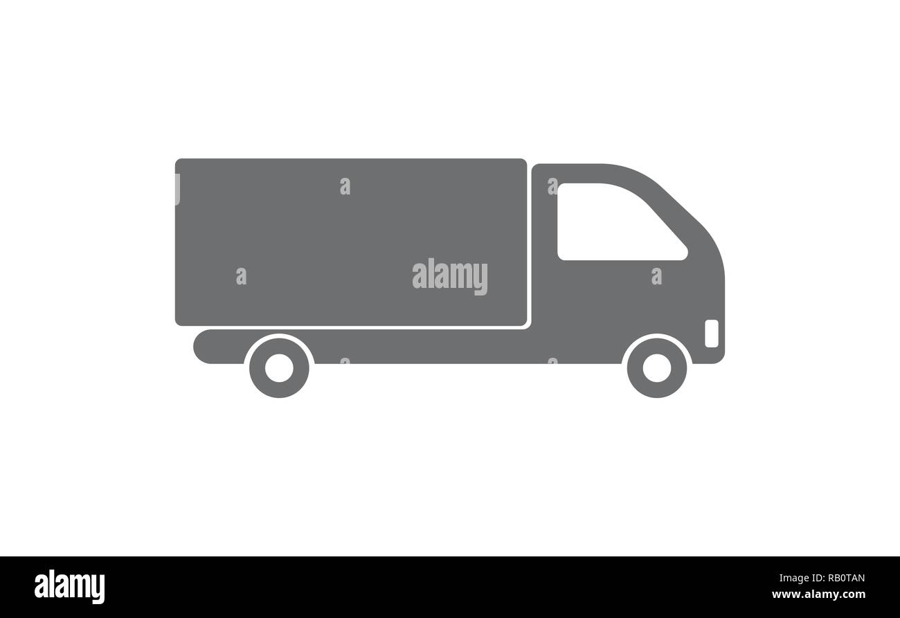 Gray commercial delivery van Stock Vector Images - Alamy