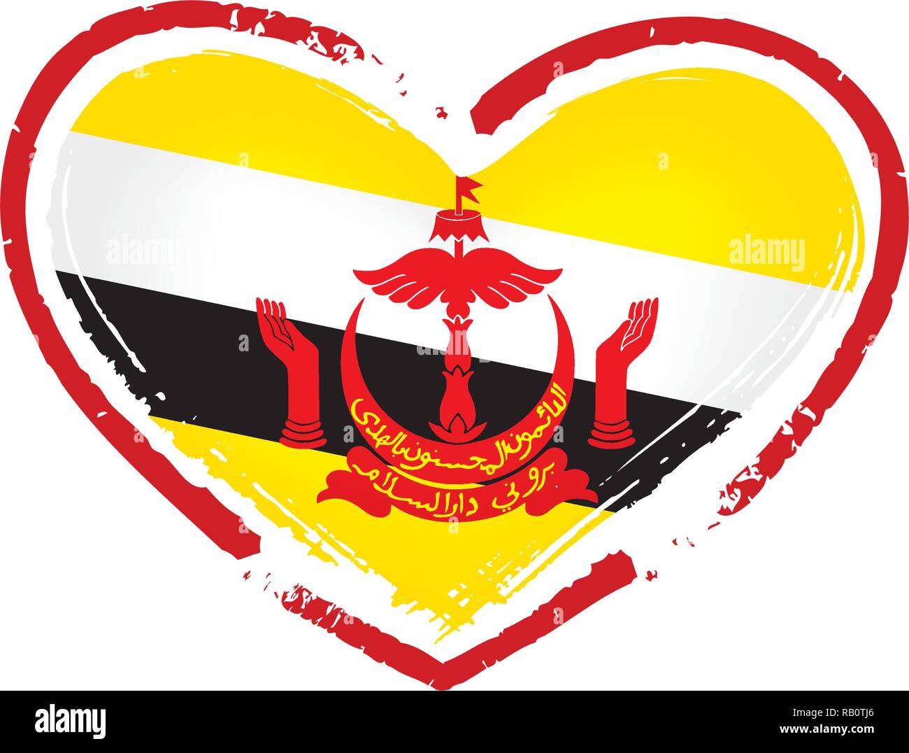 Brunei flag, vector illustration on a white background Stock Vector ...