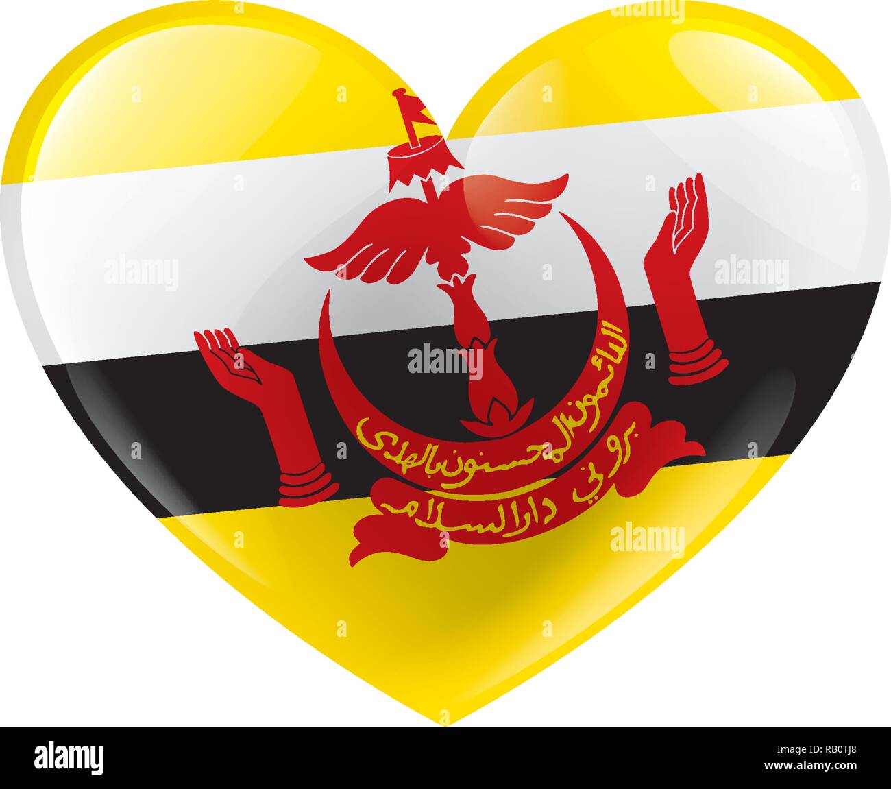 Brunei flag, vector illustration on a white background Stock Vector ...