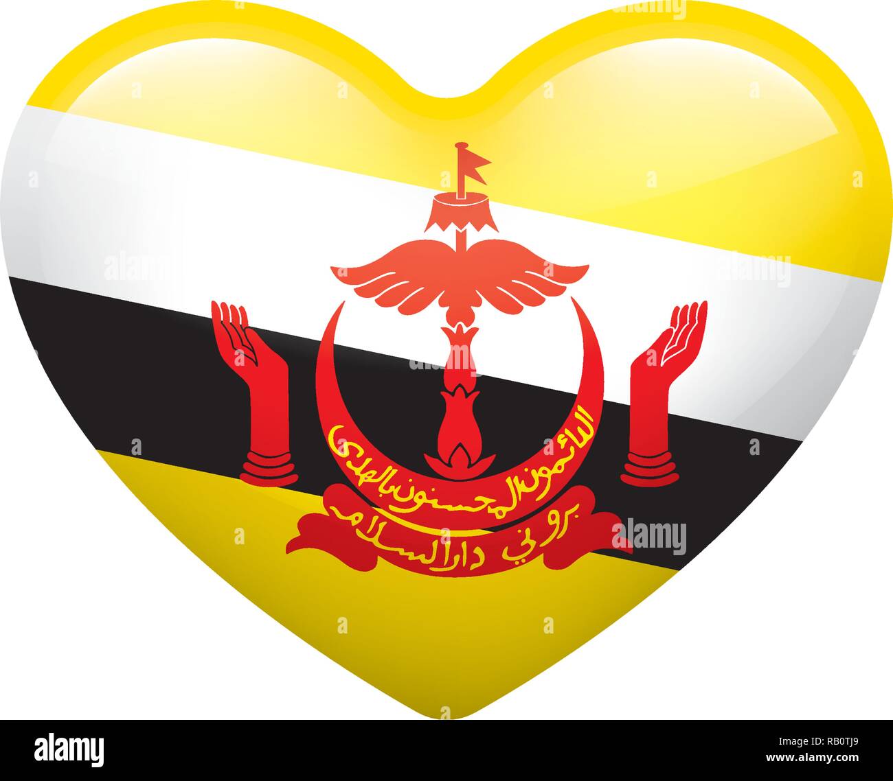 Brunei flag, vector illustration on a white background Stock Vector ...