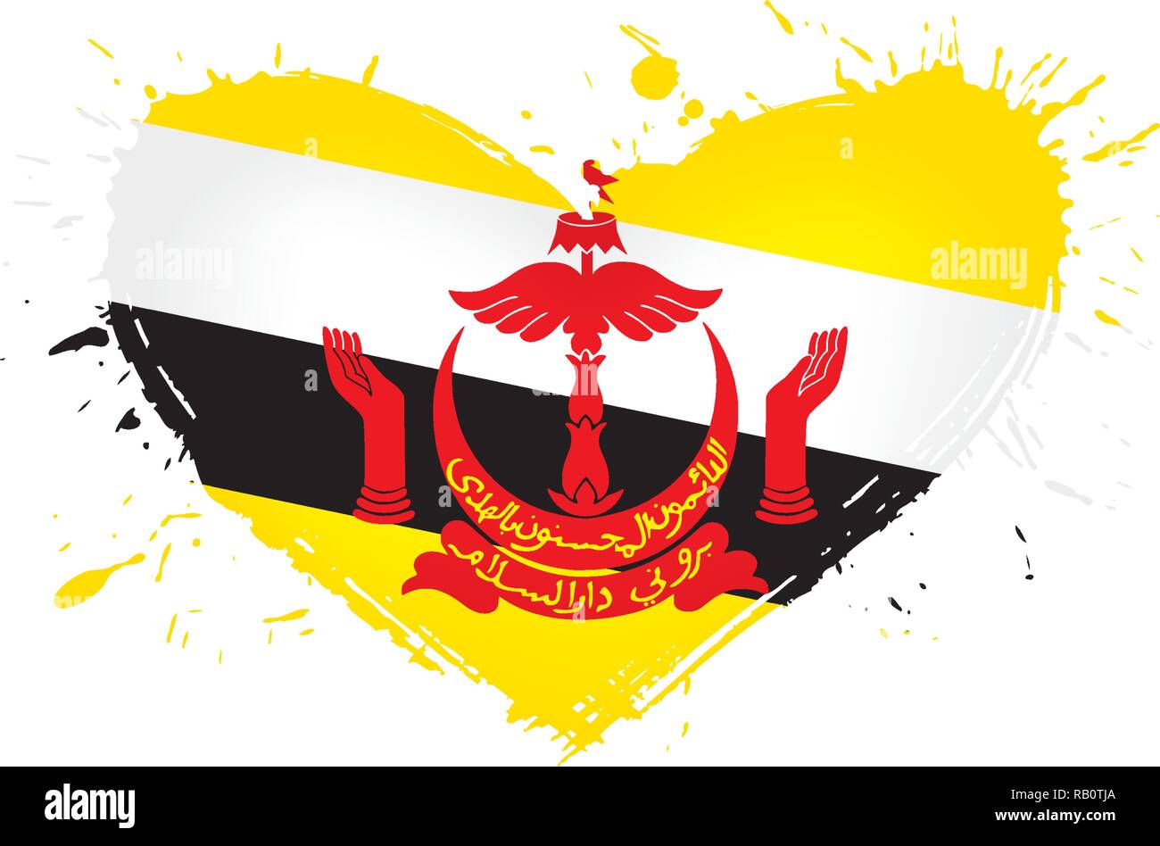 Brunei flag, vector illustration on a white background Stock Vector ...