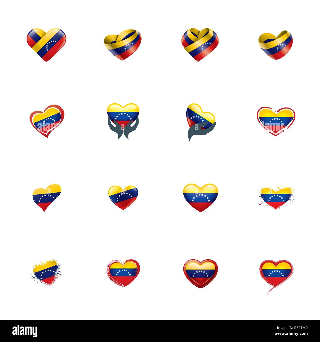 Flag venezuela hand heart symbol hi-res stock photography and images ...