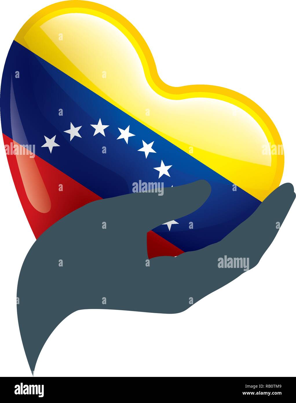 Flag venezuela hand heart symbol hi-res stock photography and images ...