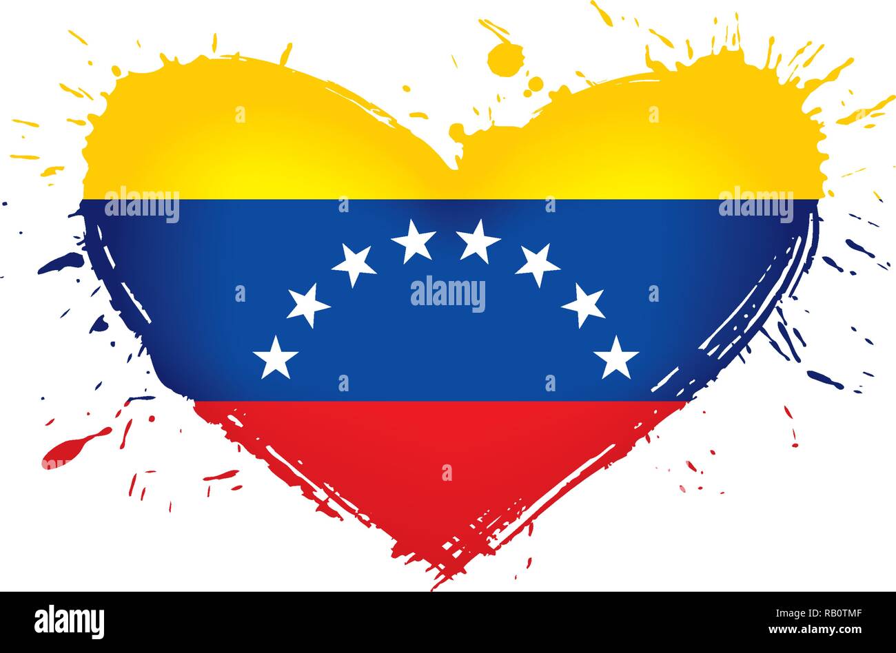 Venezuela flag on grunge Stock Vector Images - Alamy