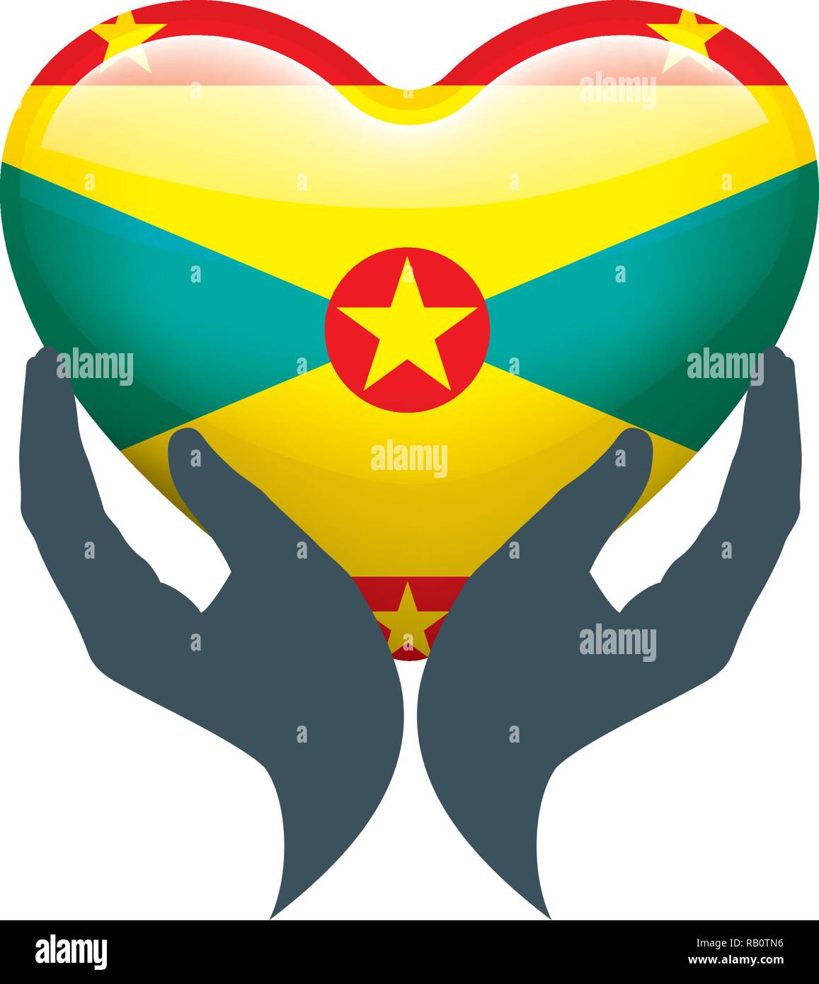 Realistic flag grenada on Stock Vector Images - Alamy