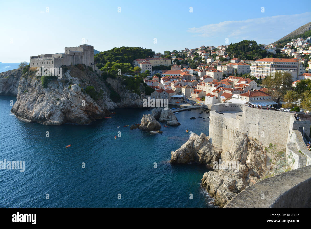 View of Fort Lawrence, cove and town outside city walls Stock Photo - Alamy