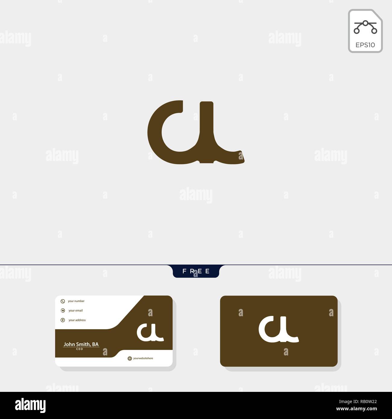 Premium initial CL, LC, C or L creative logo template and business card ...