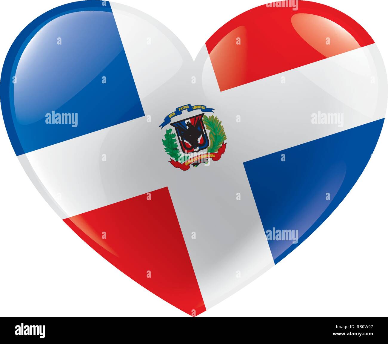 Dominicana flag, vector illustration on a white background Stock Vector ...