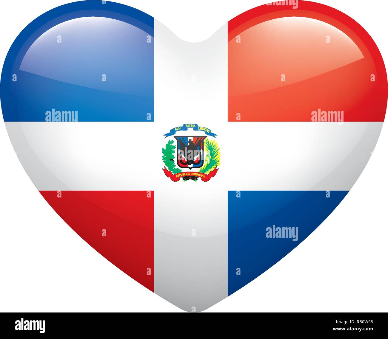 Dominican republic flag realistic Stock Vector Images - Alamy