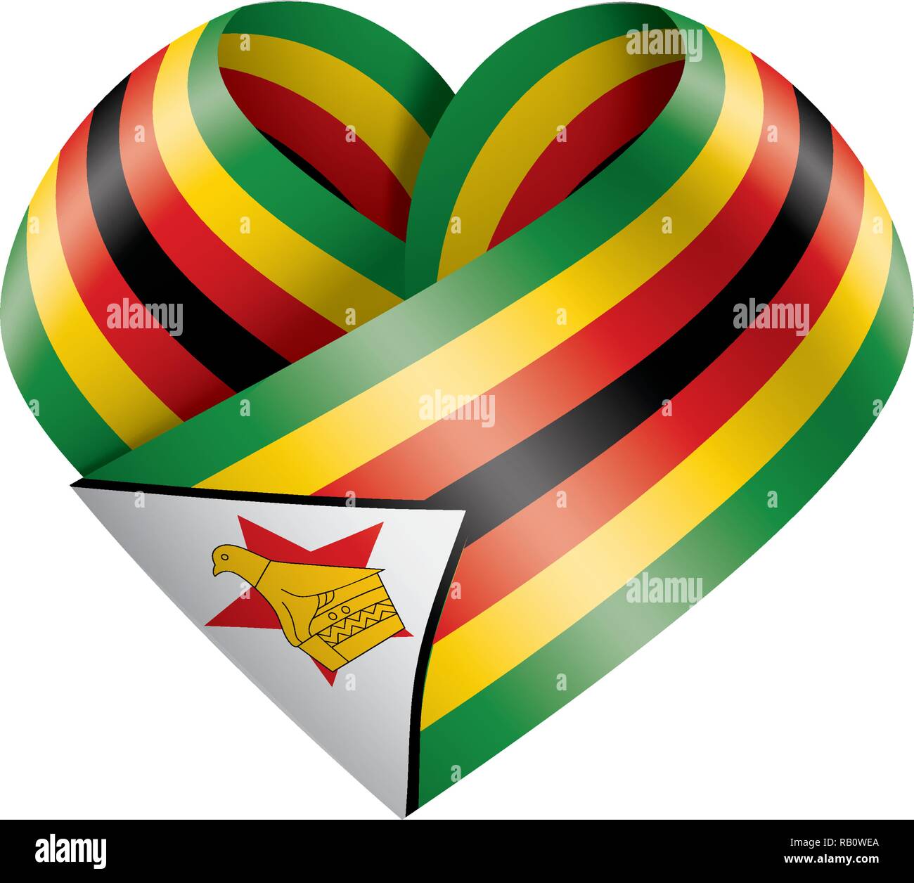 Zimbabwe flag, vector illustration on a white background Stock Vector ...