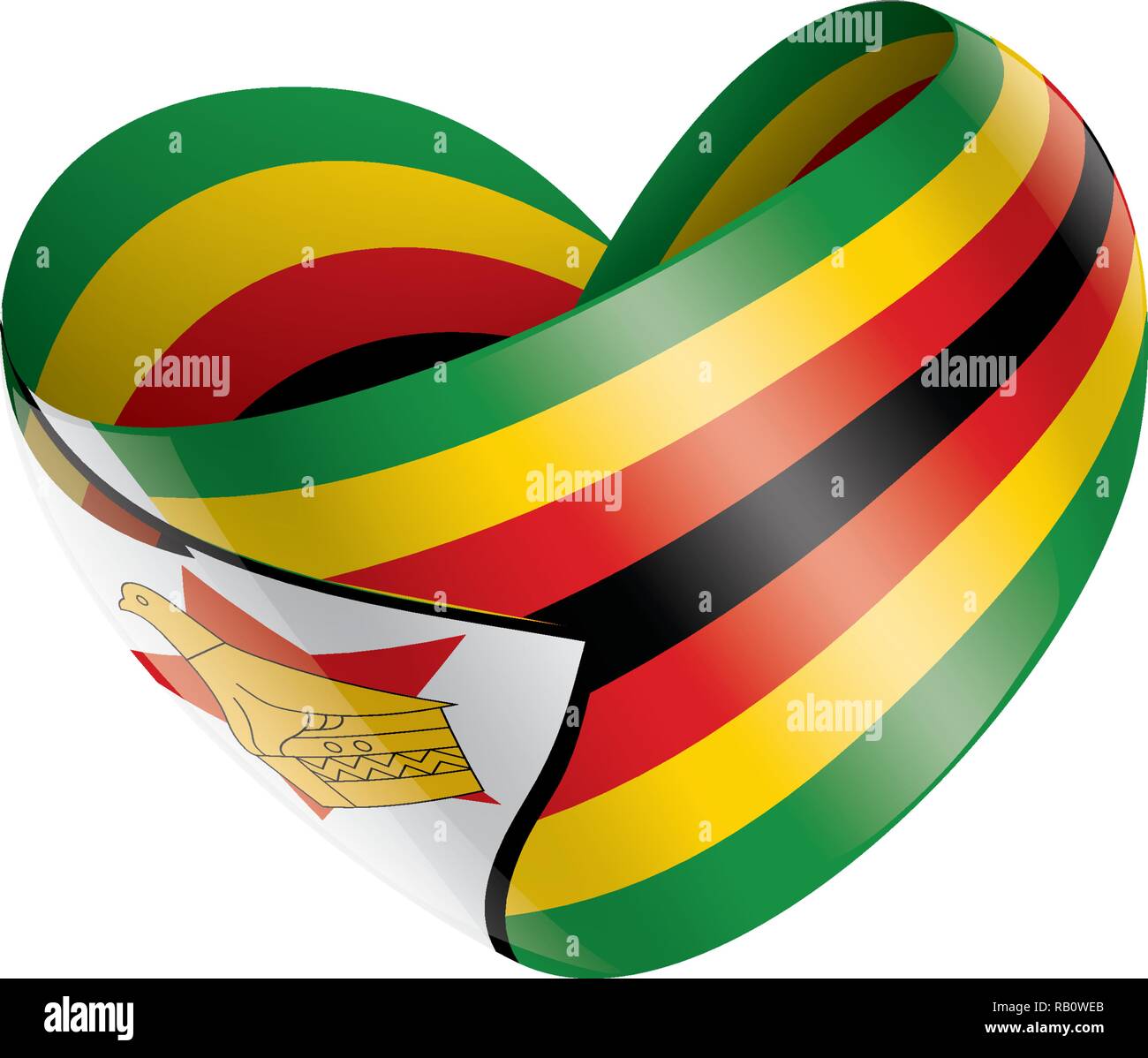 Zimbabwe flag, vector illustration on a white background Stock Vector ...