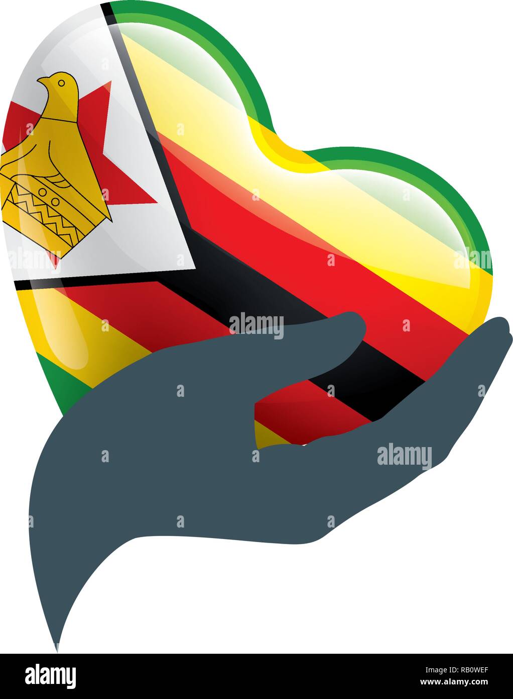 Love zimbabwe heart flag icon hi-res stock photography and images - Alamy