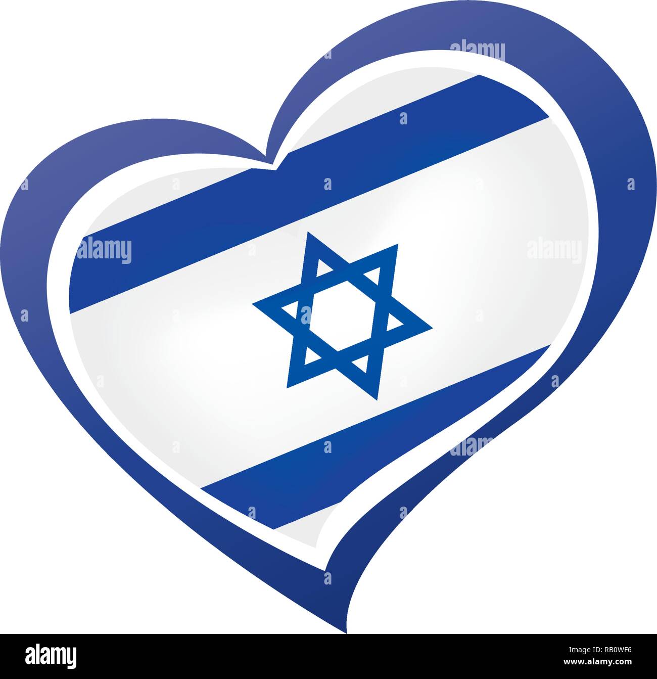 Israel flag, vector illustration on a white background Stock Vector ...