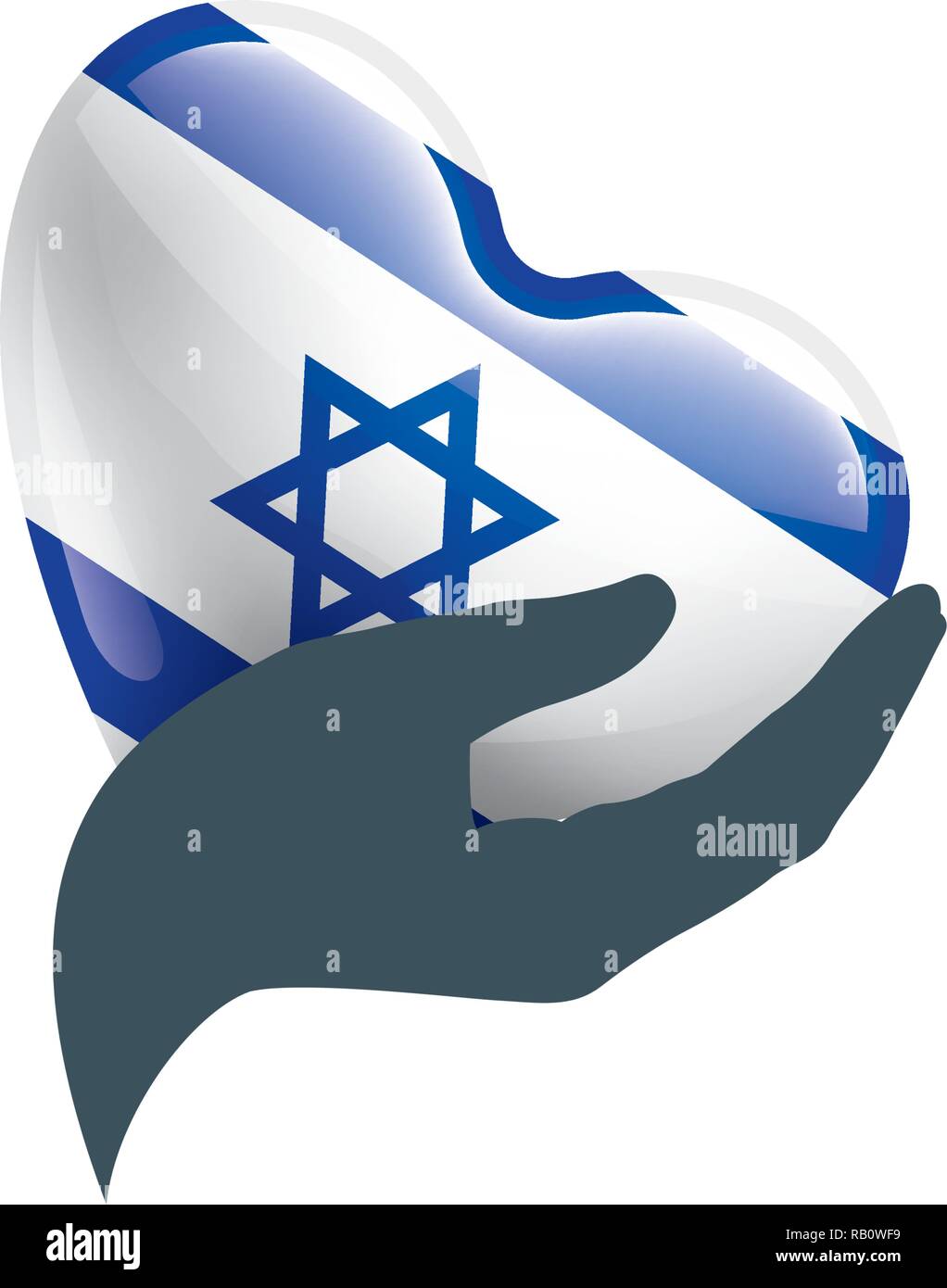 Israel flag, vector illustration on a white background Stock Vector ...