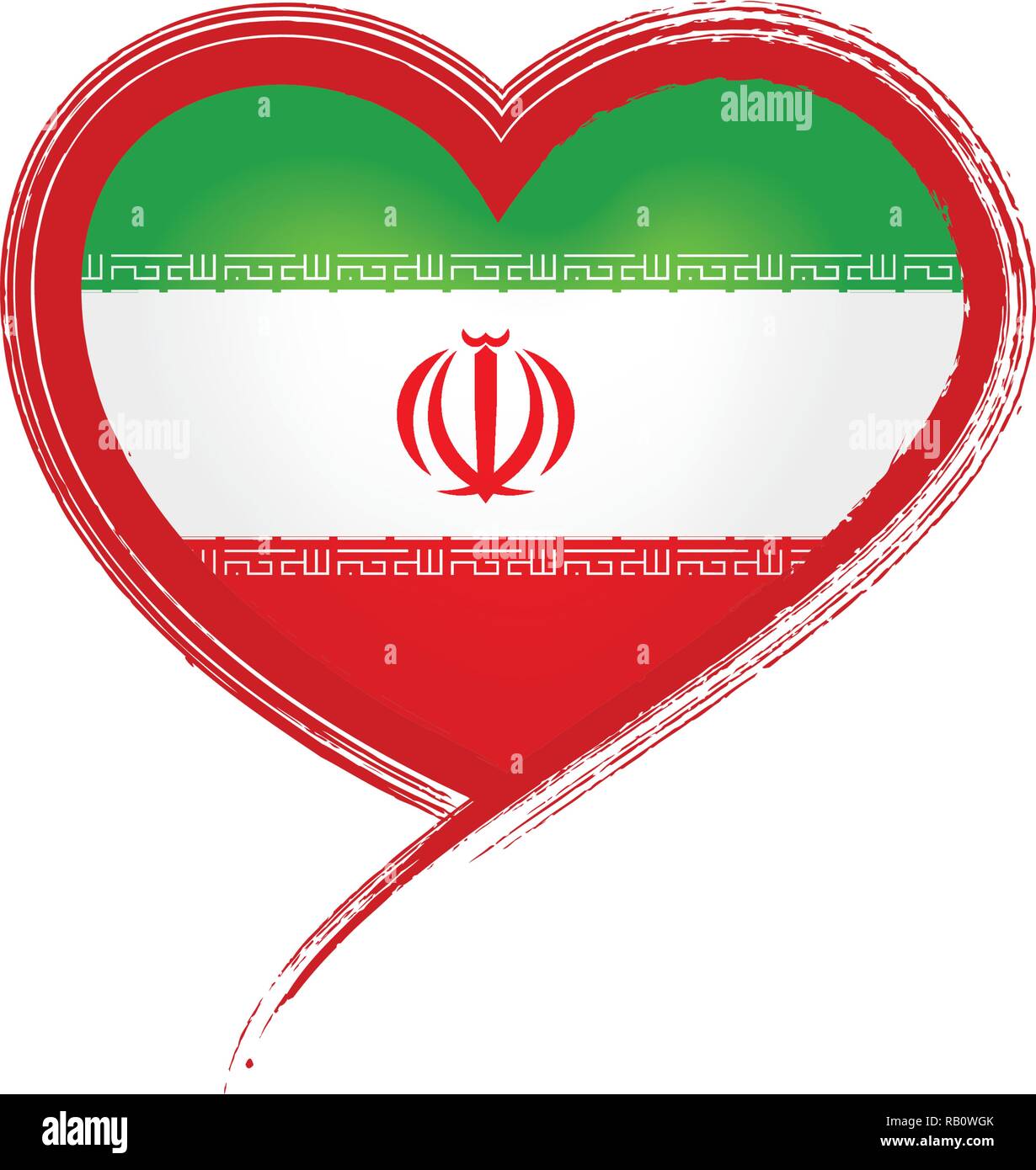 Iran flag, vector illustration on a white background Stock Vector Image ...