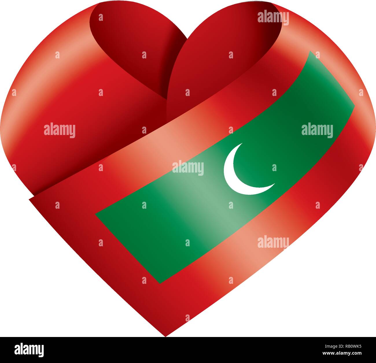 Maldives flag, vector illustration on a white background Stock Vector ...