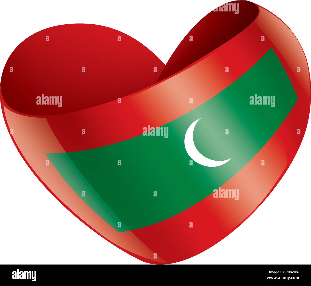 Maldives flag, vector illustration on a white background Stock Vector ...