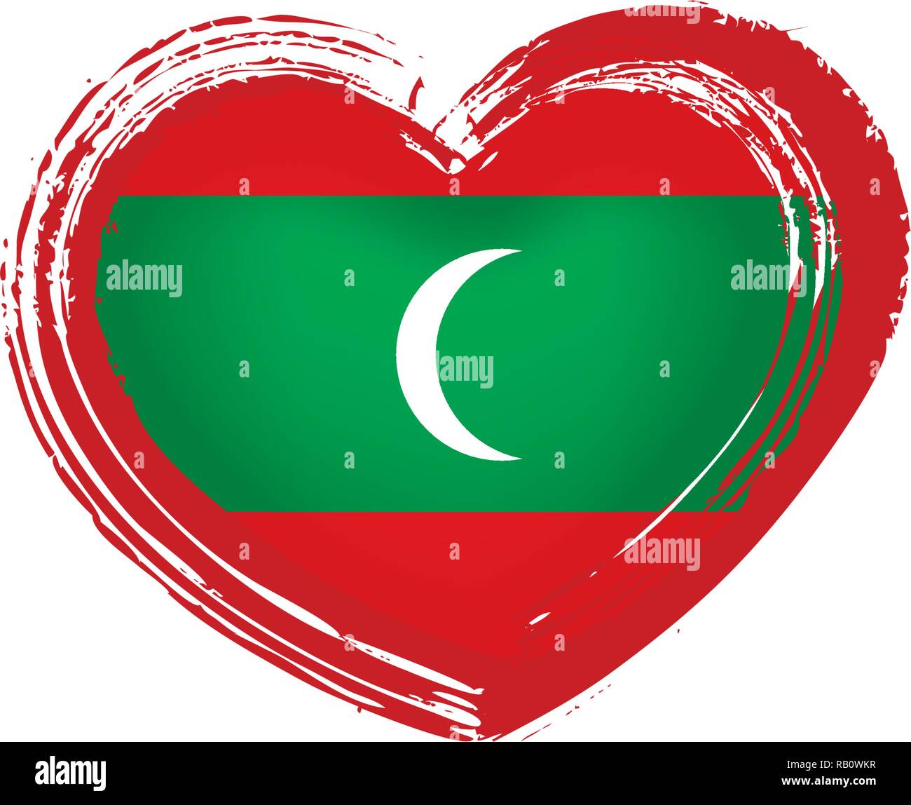 Maldives flag, vector illustration on a white background Stock Vector ...