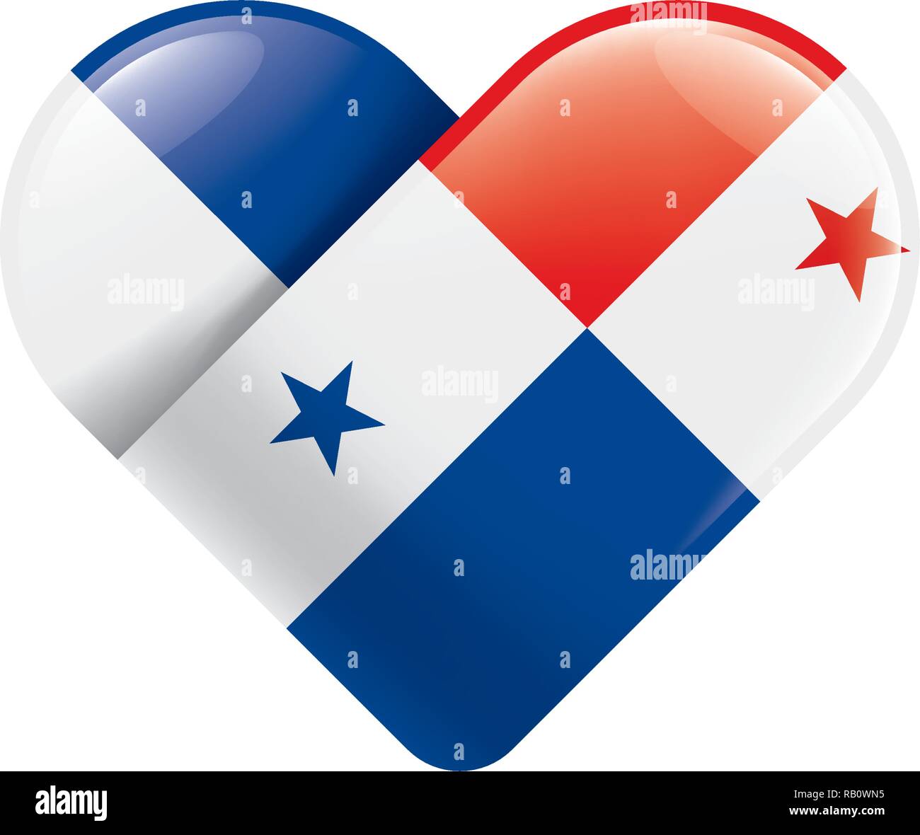 Panama flag, vector illustration on a white background Stock Vector ...