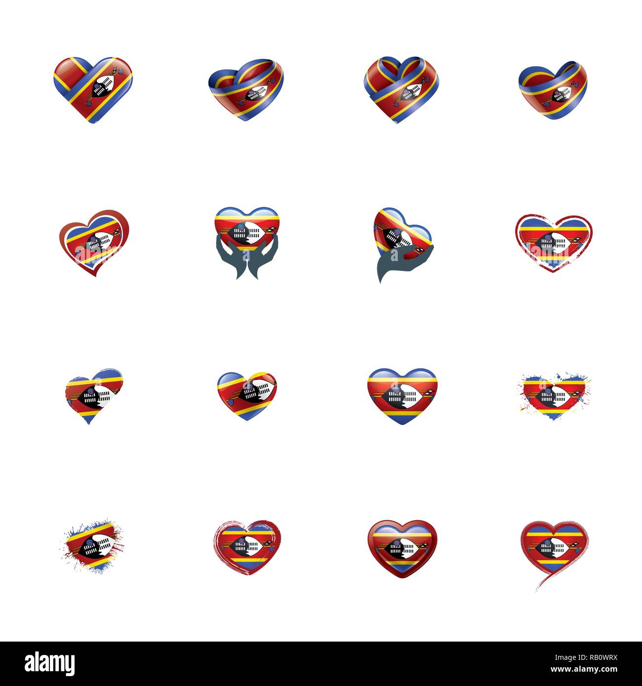 Love swaziland symbol heart flag hi-res stock photography and images ...