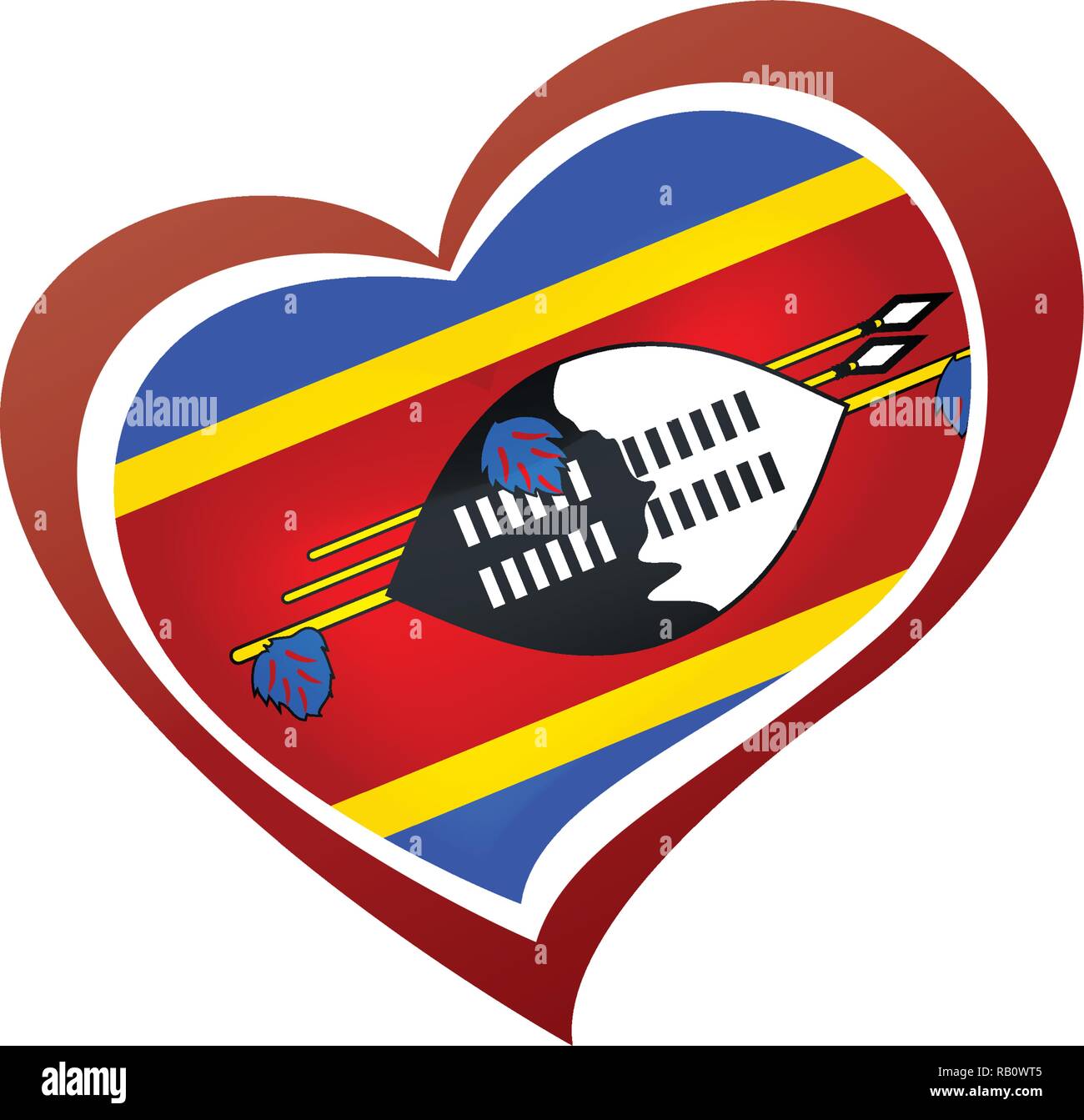 Love swaziland symbol heart flag hi-res stock photography and images ...