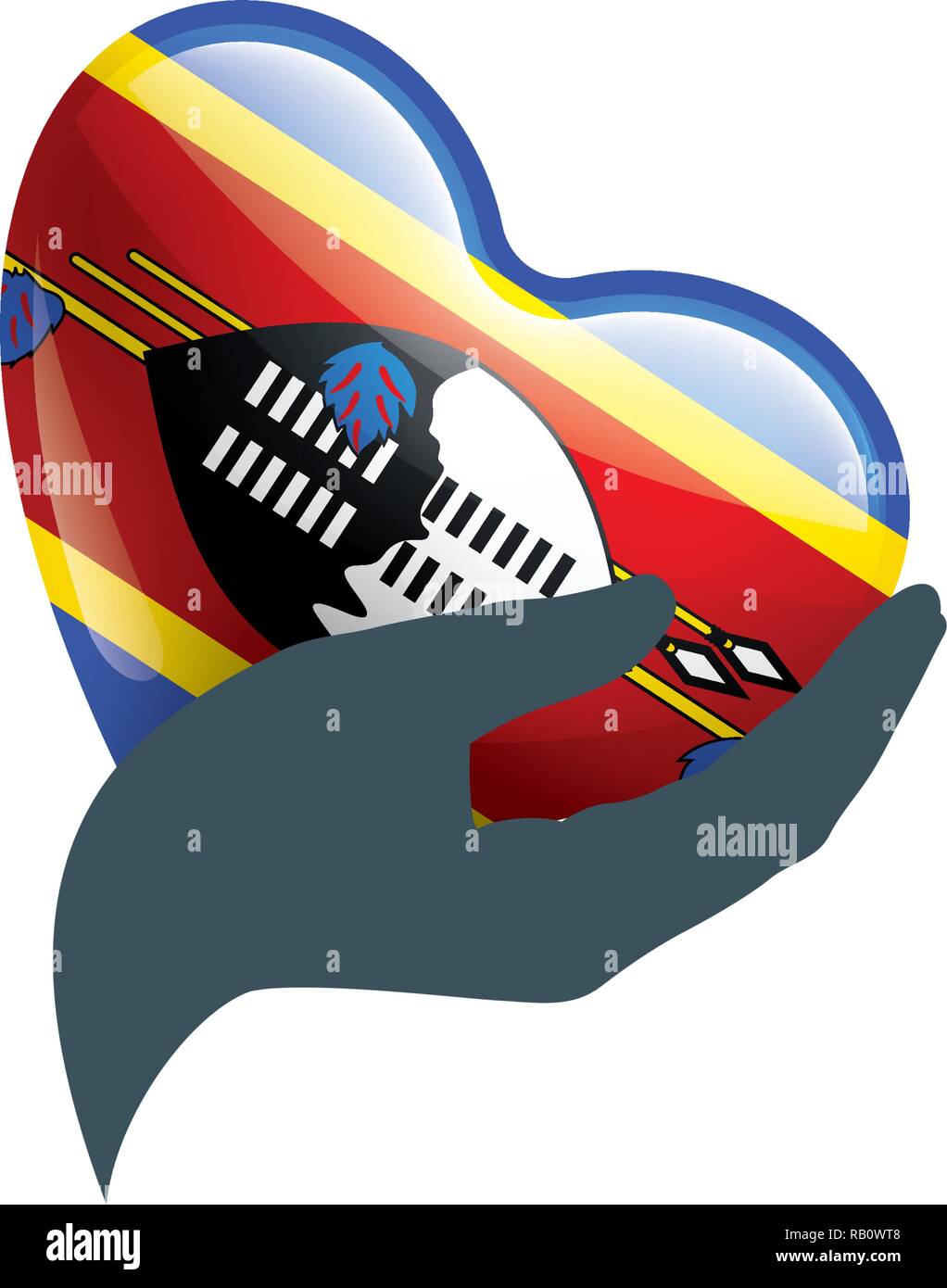 Love swaziland symbol heart flag hi-res stock photography and images ...
