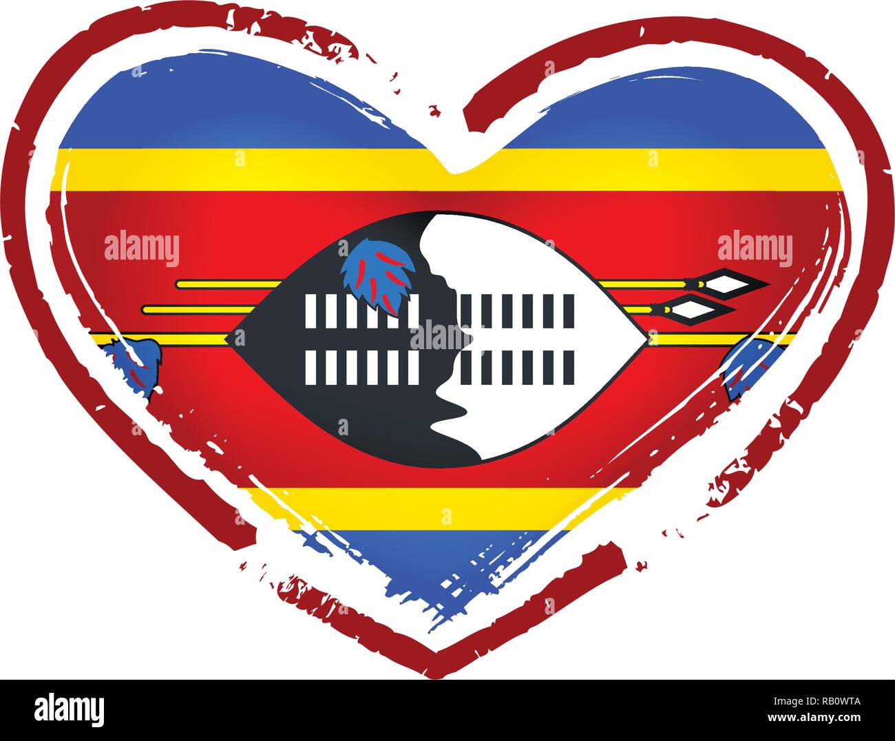 Love swaziland symbol heart flag hi-res stock photography and images ...