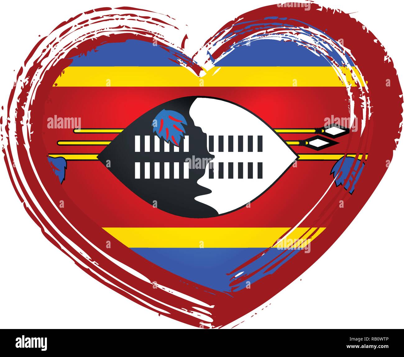 Location swaziland on world Stock Vector Images - Alamy